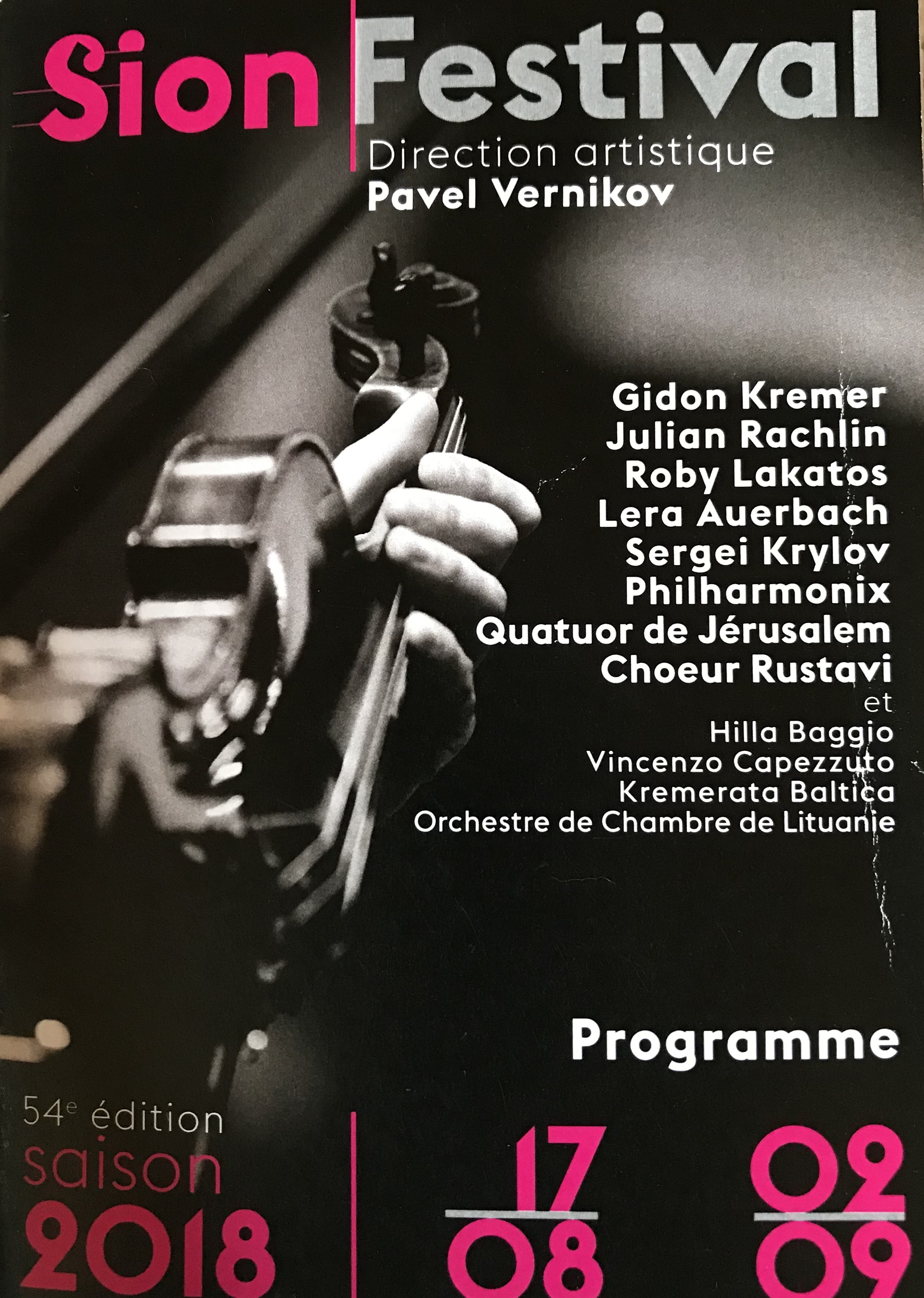Two weeks of Classical Music in Sion - 17 August - 2 September 2018 ...
